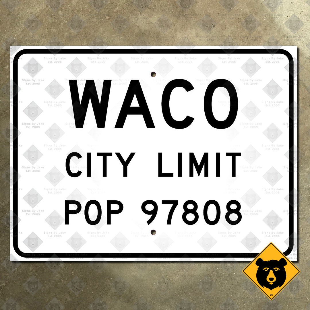 Texas Waco City Limit 1956 Road Sign Boundary Marker - Etsy