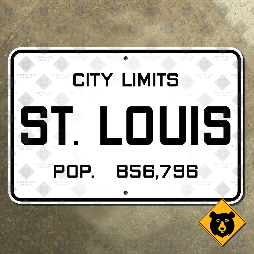 St. Louis Missouri City Limit Highway Marker Road Sign 1953 - Etsy