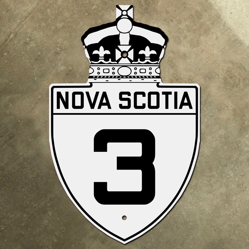 Nova Scotia Provincial Highway 3 Route Marker Road Sign Canada 1930s - Etsy