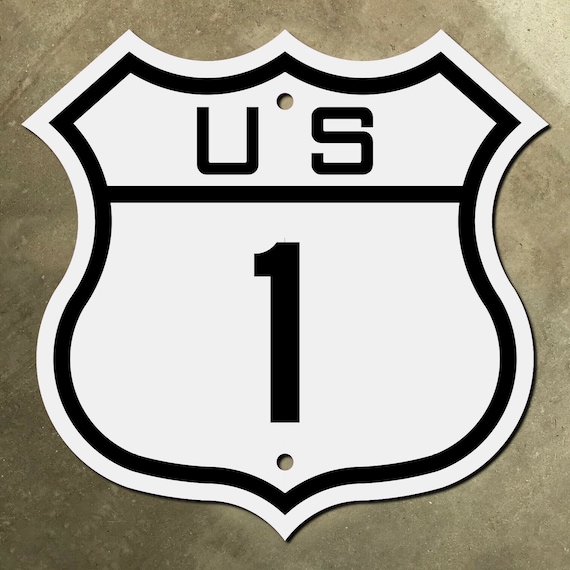 City Route US 1 Highway Marker Road Sign Shield 1926 Business - Etsy