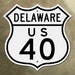 Delaware US Route 40 Highway Marker Road Sign Shield - Etsy