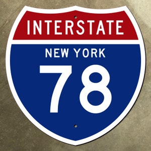 New York Interstate Route 78 Highway Marker Road Sign 1957 Holland ...