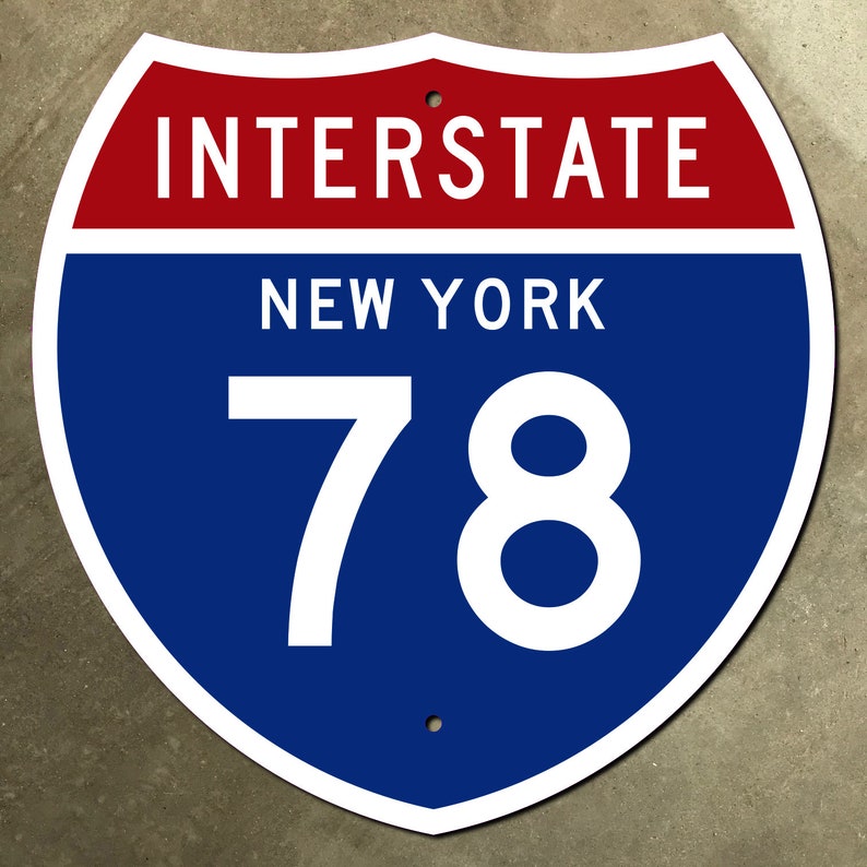 New York Interstate Route 78 Highway Marker Road Sign 1957 Holland ...