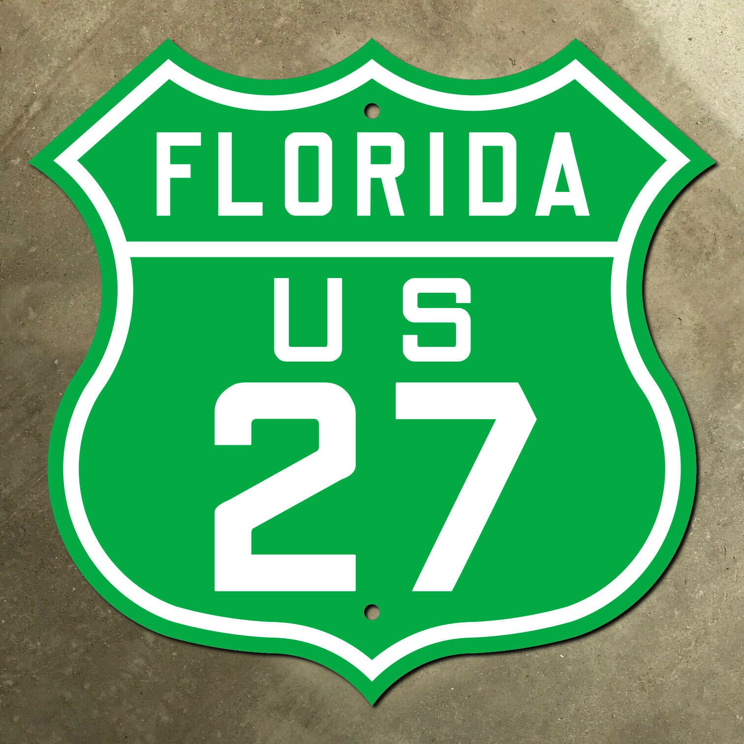 Florida US Route 27 Highway Marker Road Sign Miami Sebring Ocala ...