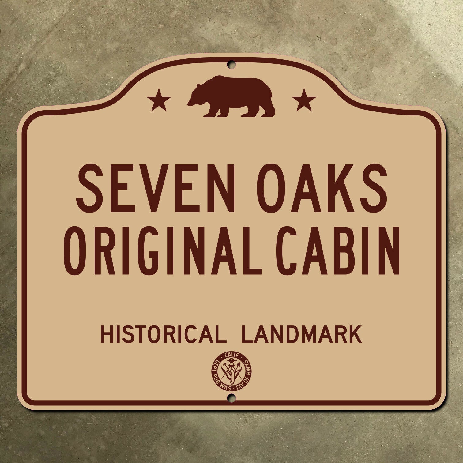 California Seven Oaks Cabin historical marker highway road | Etsy