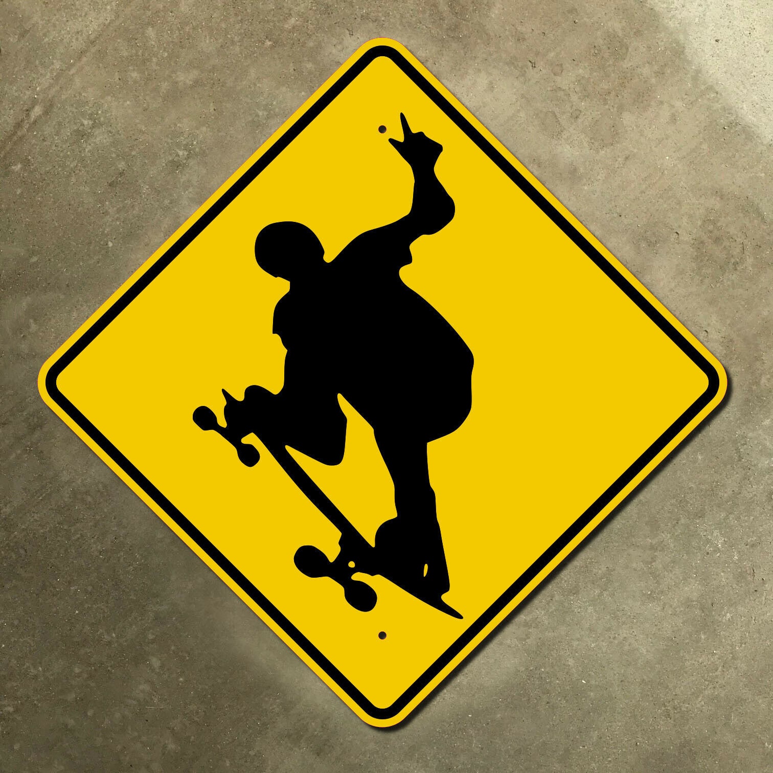 Skateboarder Skate Park Warning Marker Road Sign Wheeling West - Etsy