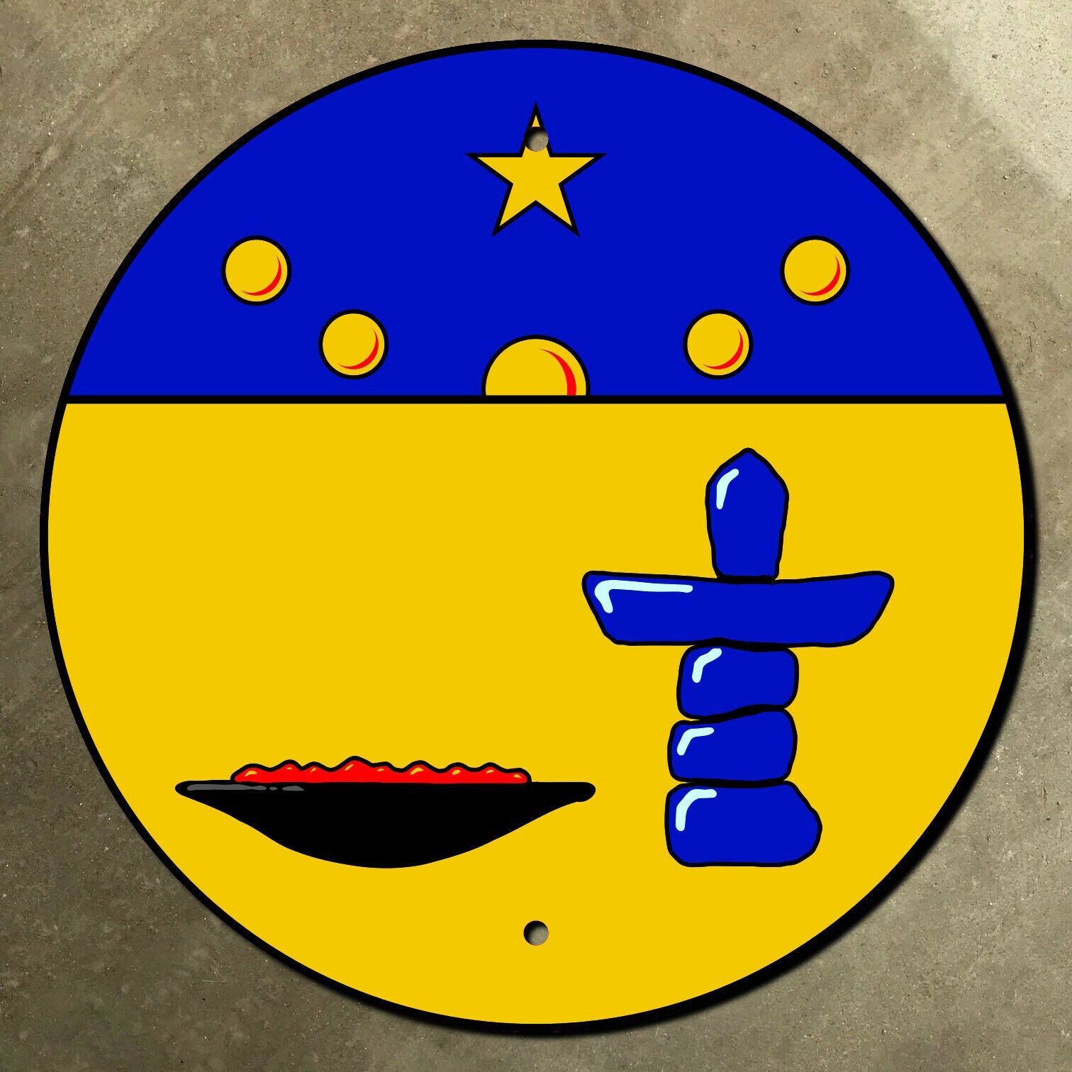 Nunavut Territorial Coat of Arms Sign 1999 Shield Crest Roundel Canada ...