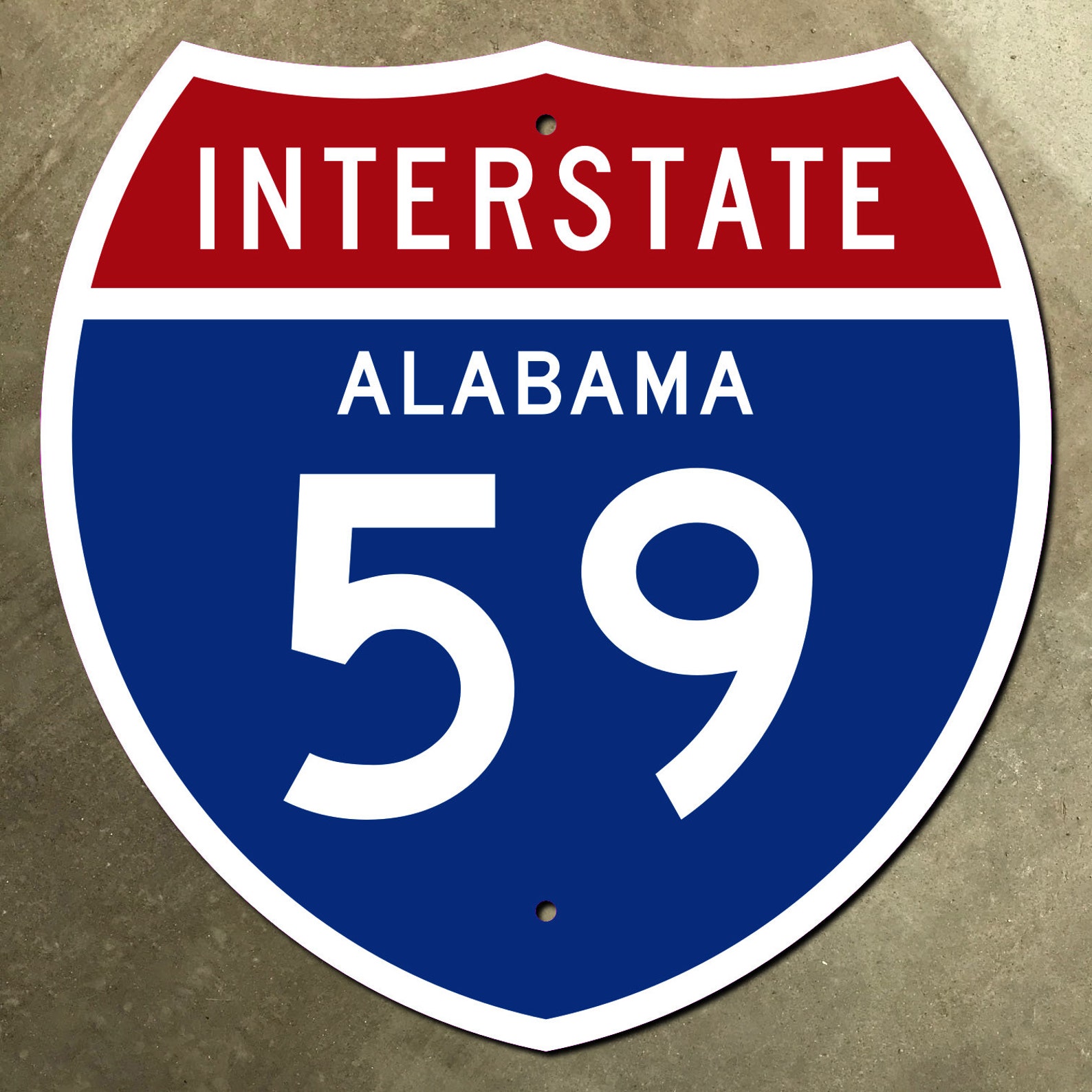 Alabama Interstate Route 59 Highway Marker Road Sign 1957 Birmingham - Etsy