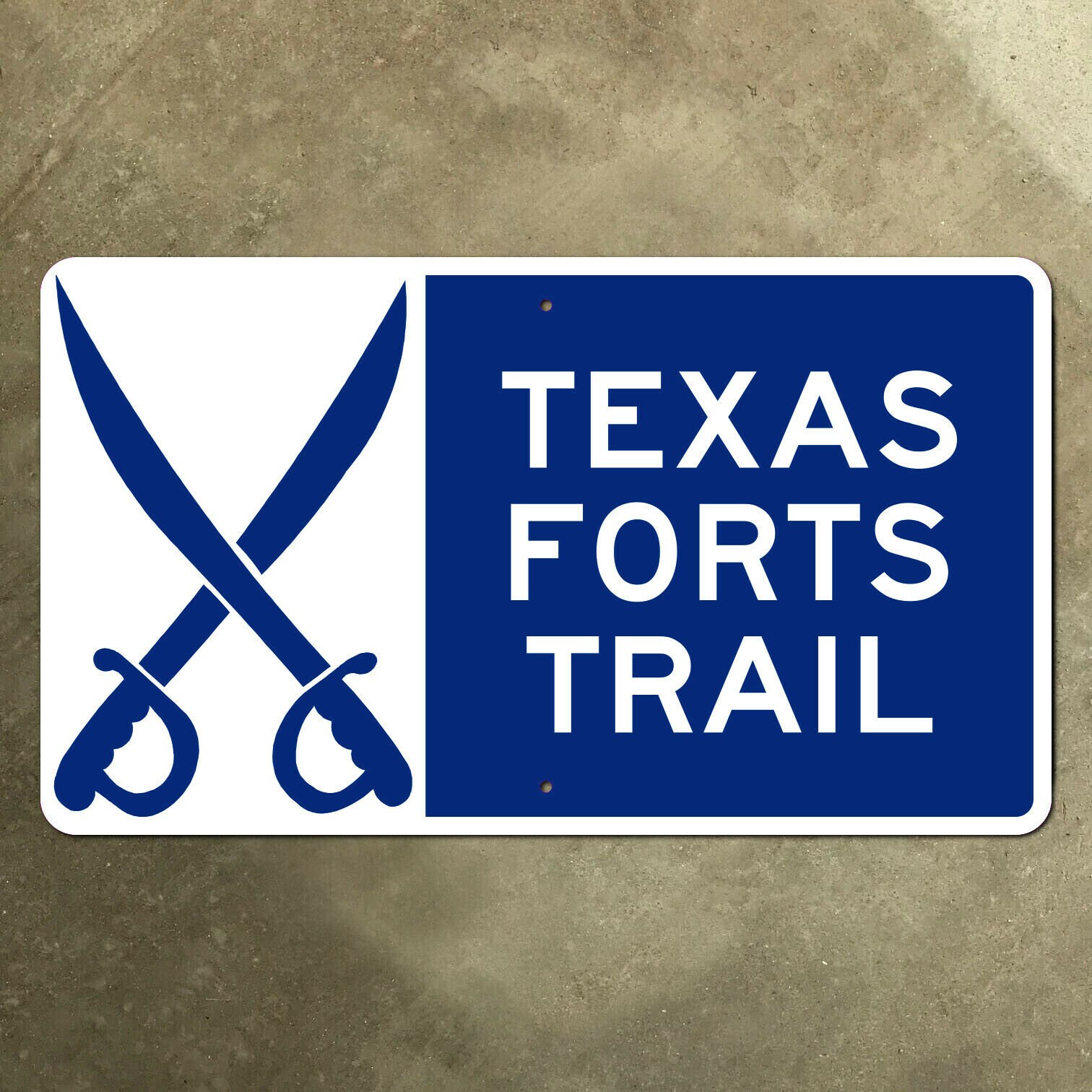 Texas Forts Trail Highway Road Sign Scenic Route Swords | Etsy