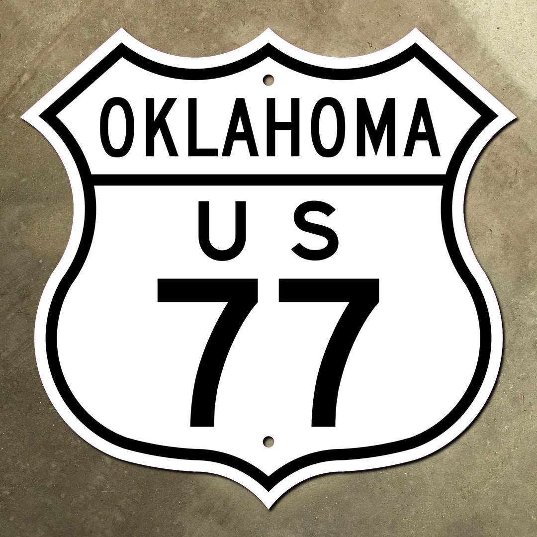 Oklahoma US Route 77 Highway Marker Shield Road Sign 1948 Ardmore - Etsy