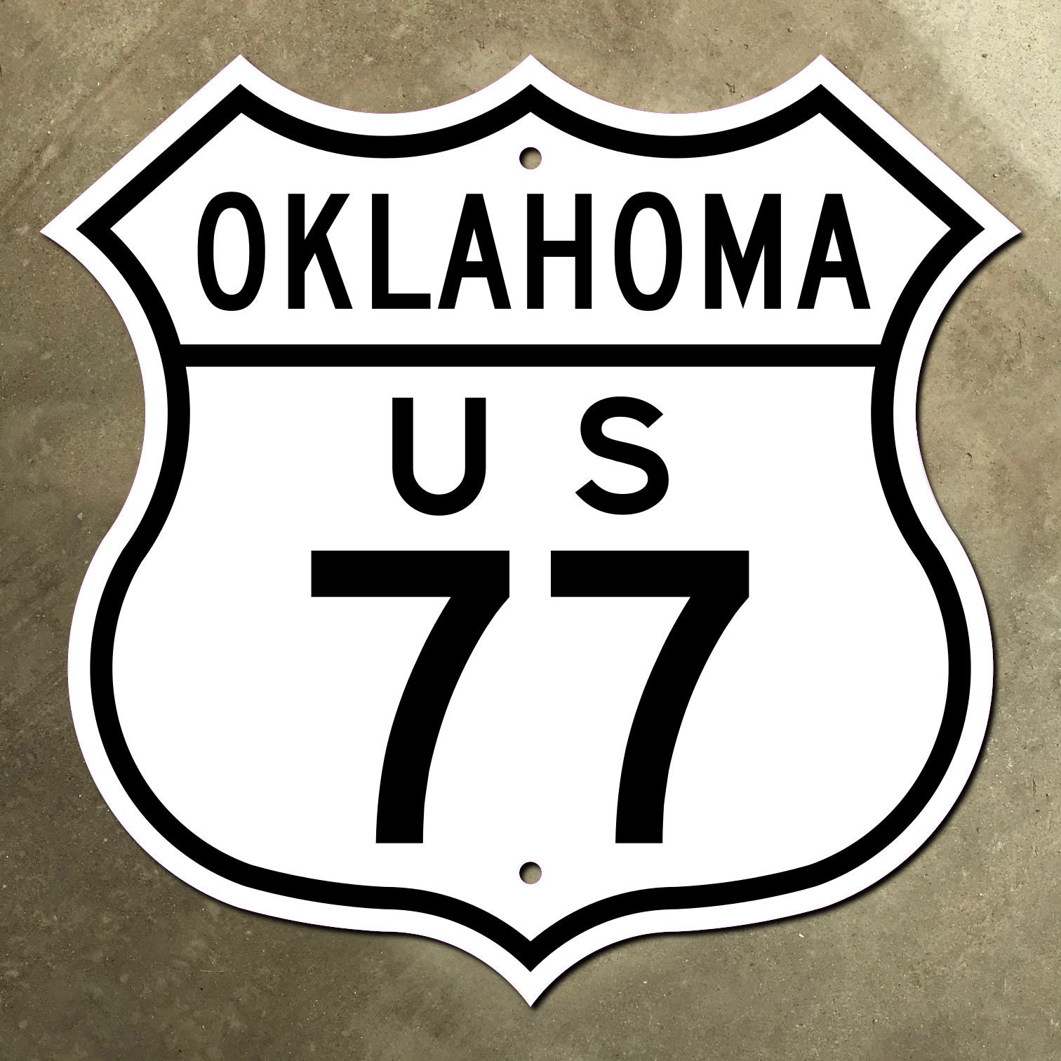 Oklahoma US Route 77 Highway Marker Shield Road Sign 1948 Ardmore - Etsy