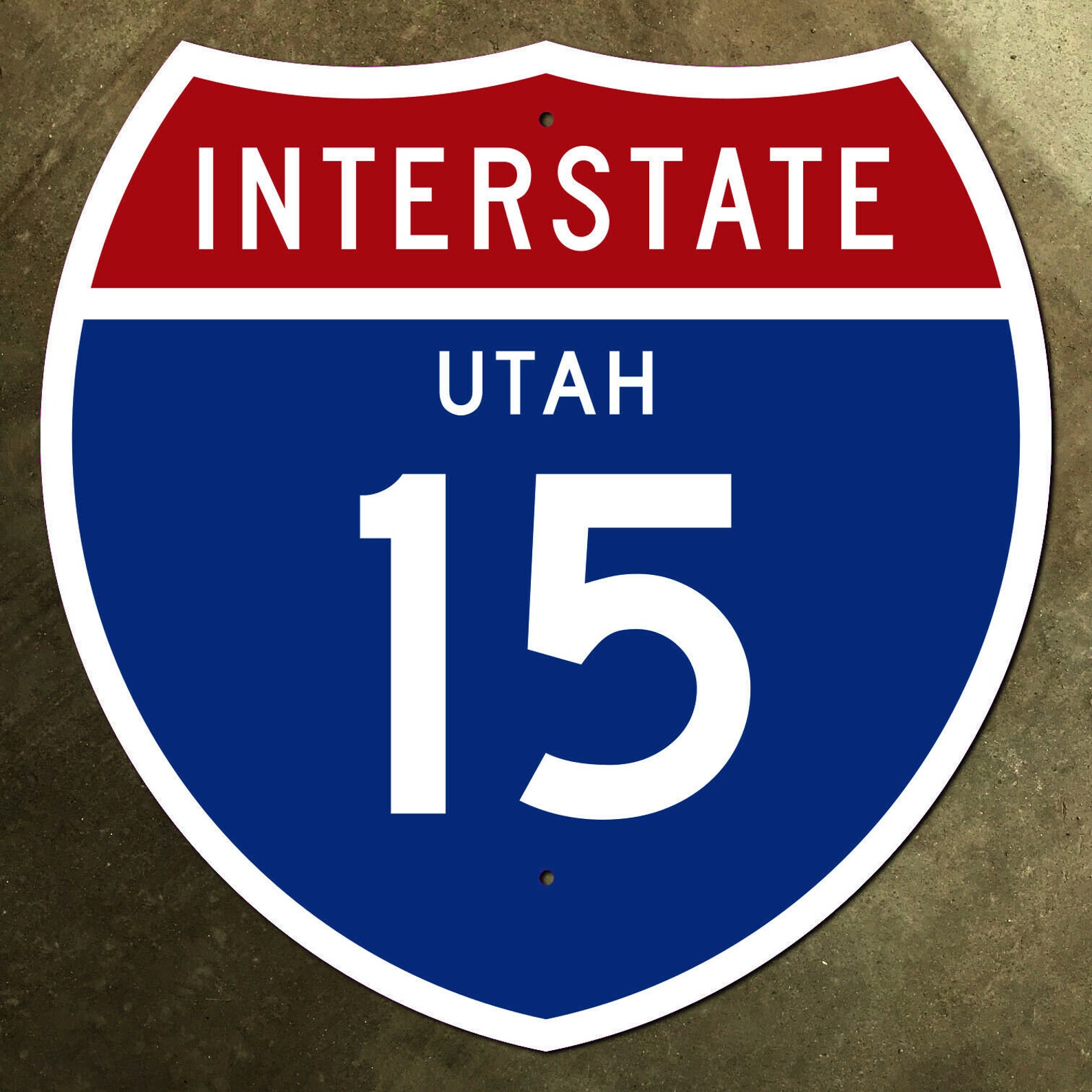 Utah Interstate Route 15 Highway Marker Road Sign 1957 Salt Lake City ...