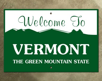 Welcome Vermont Sign - Etsy