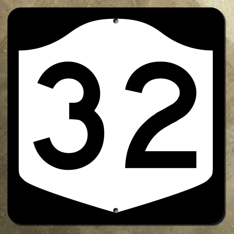 New York State Route 32 Albany Woodbury Kingsbury Highway Marker Road ...