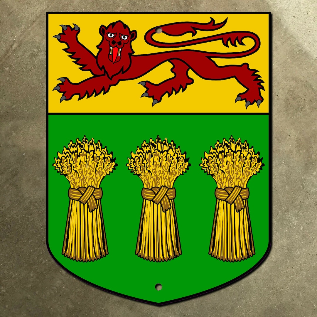 Saskatchewan Provincial Coat of Arms Sign 1906 Shield Crest Canada - Etsy