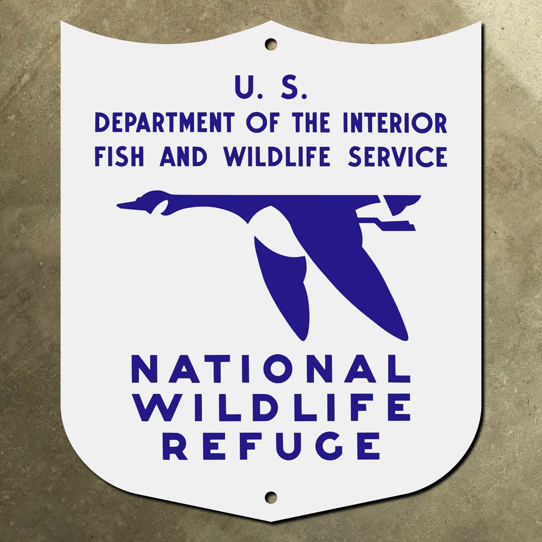 National Wildlife Refuge Sign Goose US Department of the Interior Fish ...