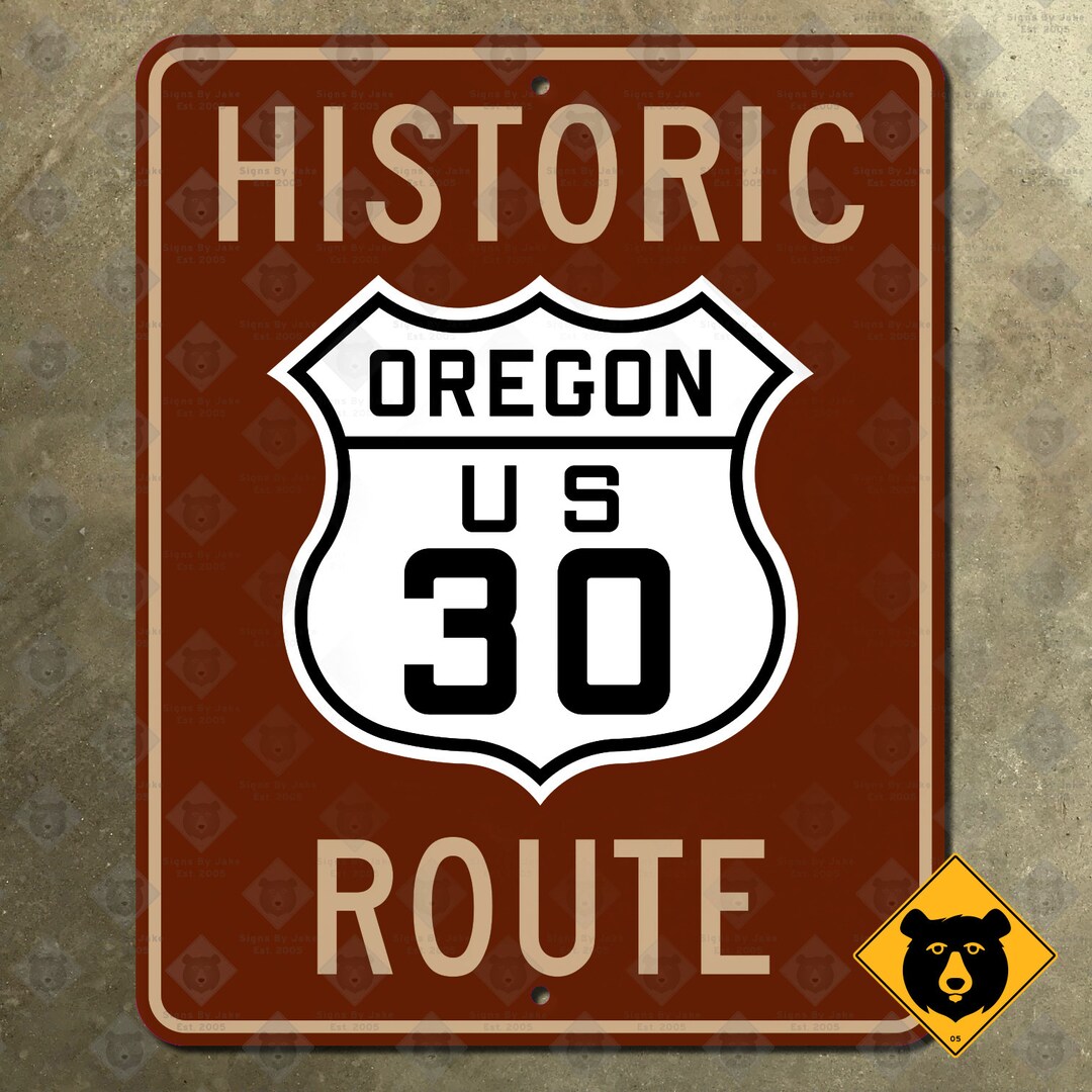 Oregon Historic US Route 30 Highway Road Sign Biggs-rufus Spanish ...