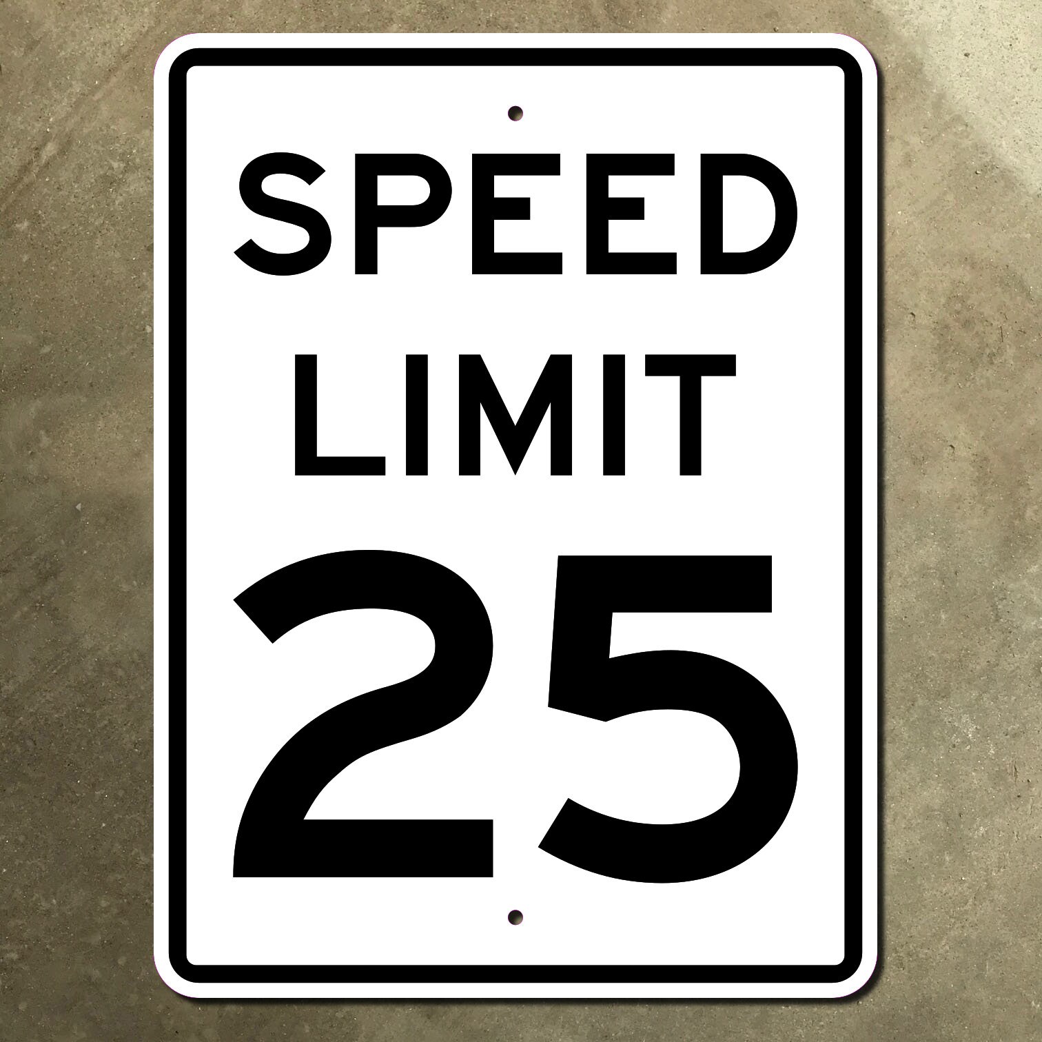 Speed Limit 25 Road Sign United States Street Highway Regulatory ...