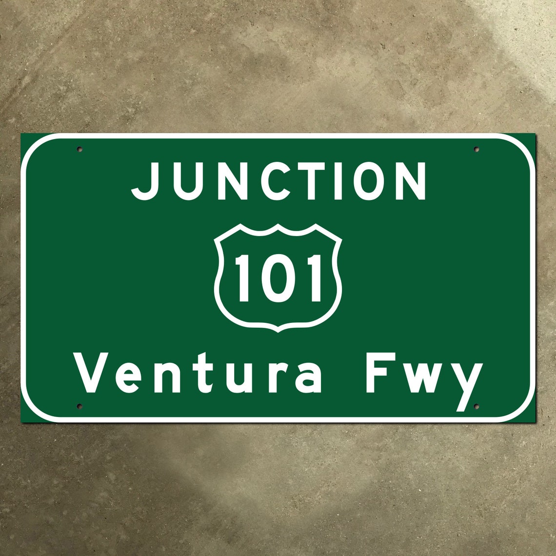 California US 101 Ventura Freeway Highway Marker Road Sign 1959 Los ...