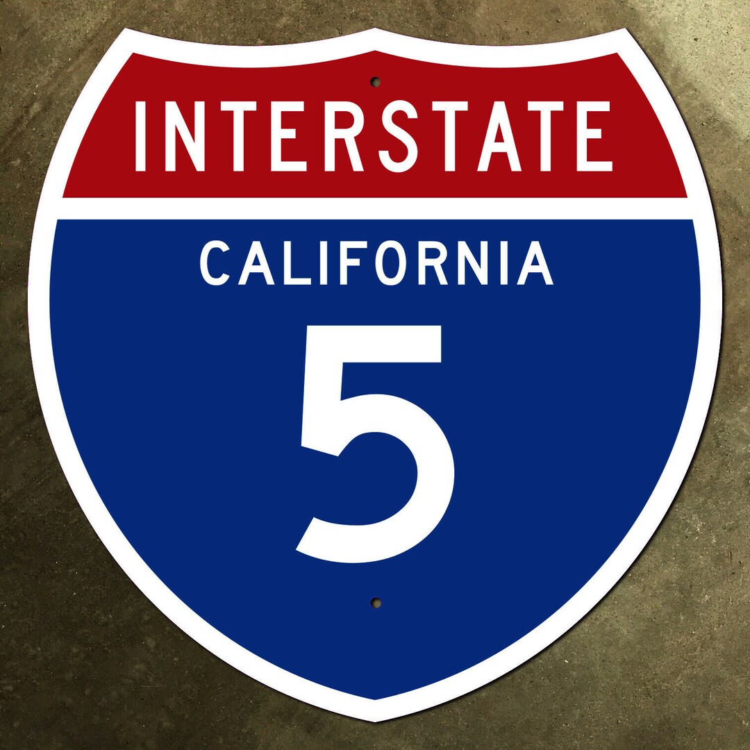 California Interstate Route 5 Highway Marker Road Sign Los Angeles - Etsy