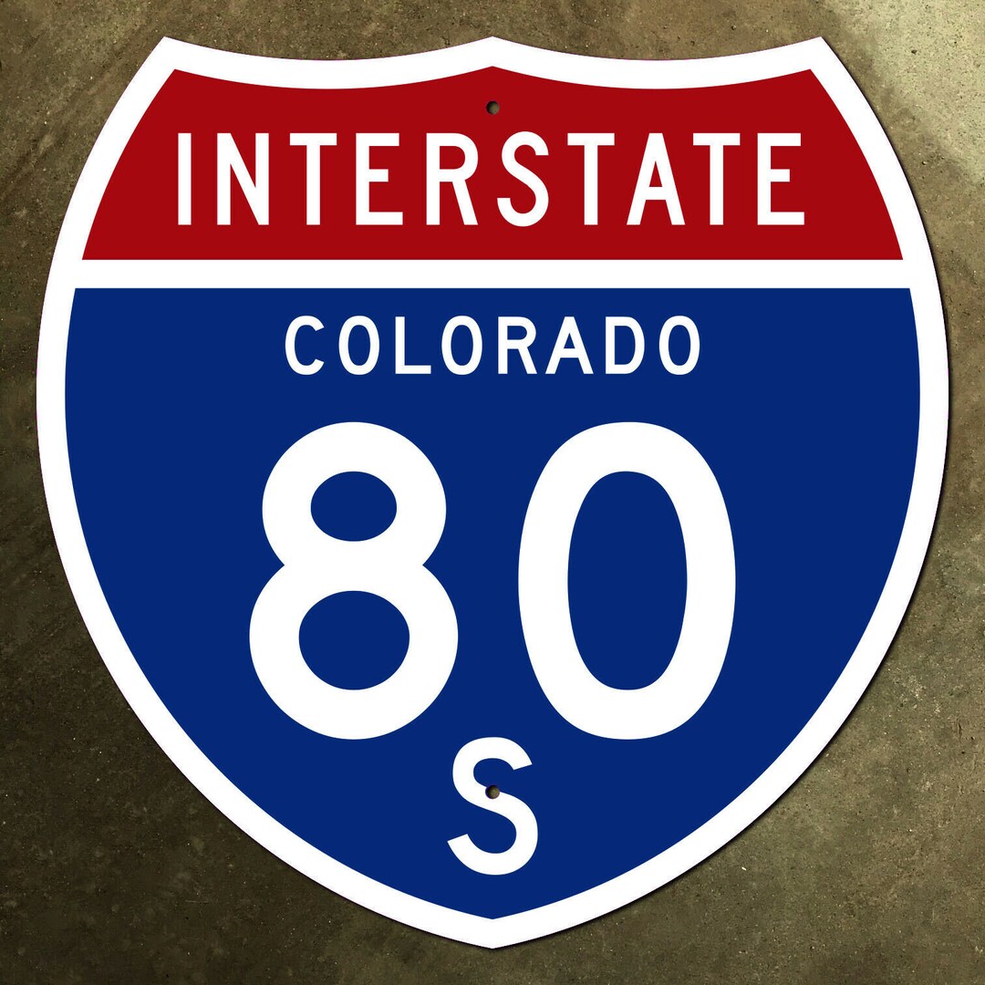 Colorado Interstate Route 80S Highway Marker Road Sign Denver - Etsy