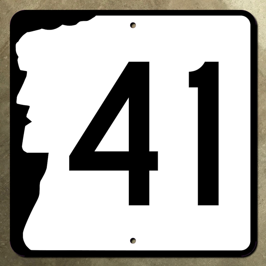 New Hampshire State Route 41 Highway Road Sign Old Man of the Mountain ...