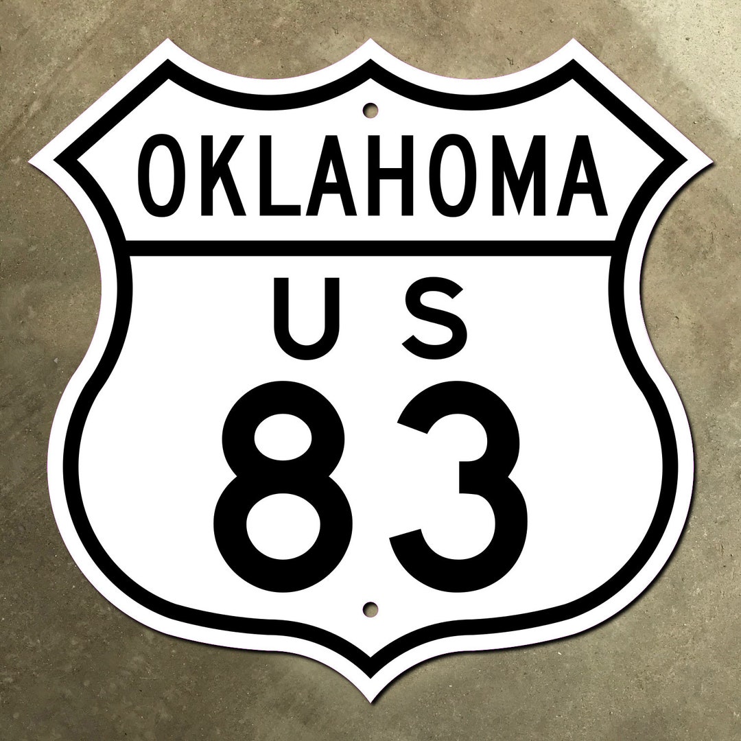 Oklahoma US Route 83 Highway Marker Shield Road Sign 1948 Panhandle ...