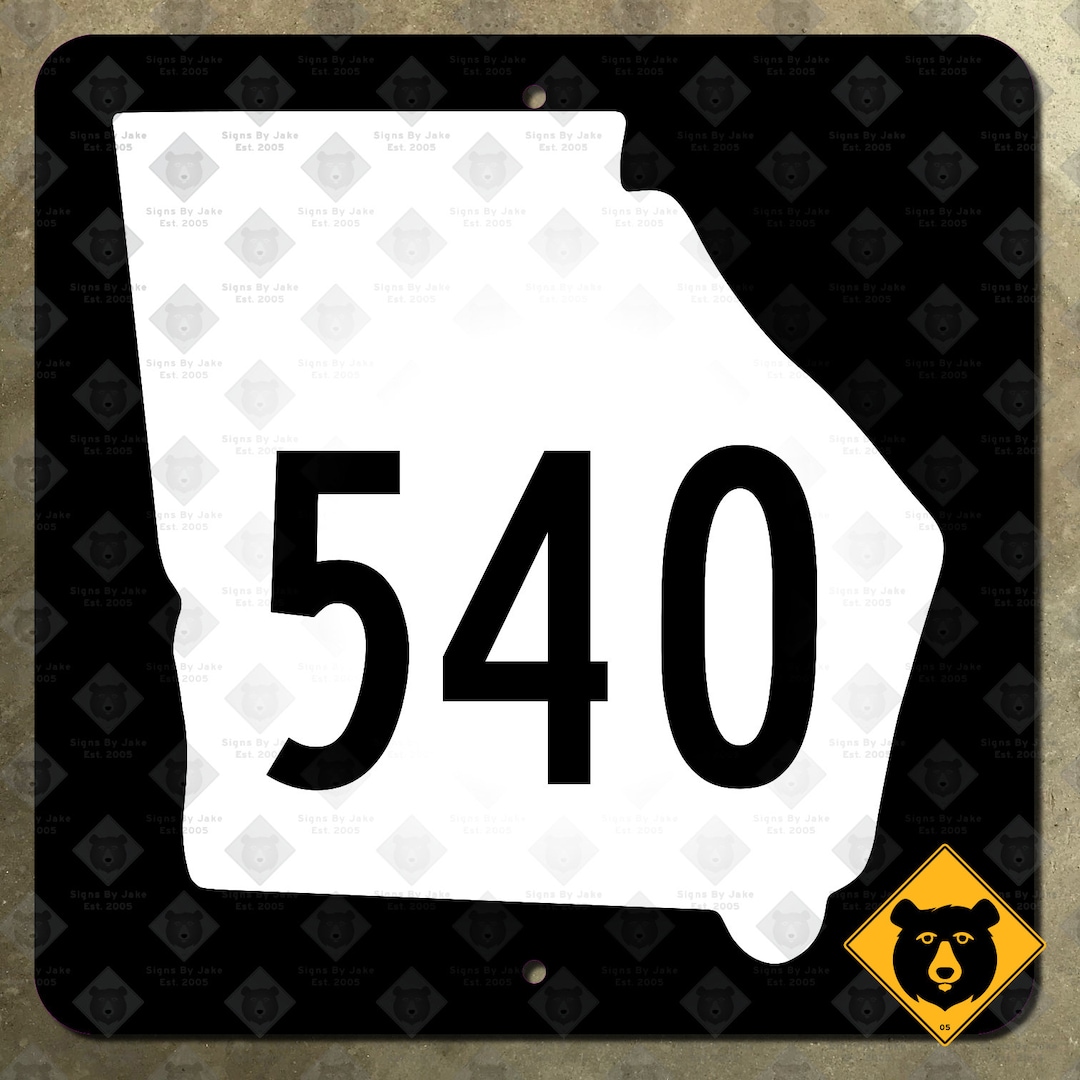 Georgia State Route 540 Marker Road Sign Fall Line Freeway Augusta ...
