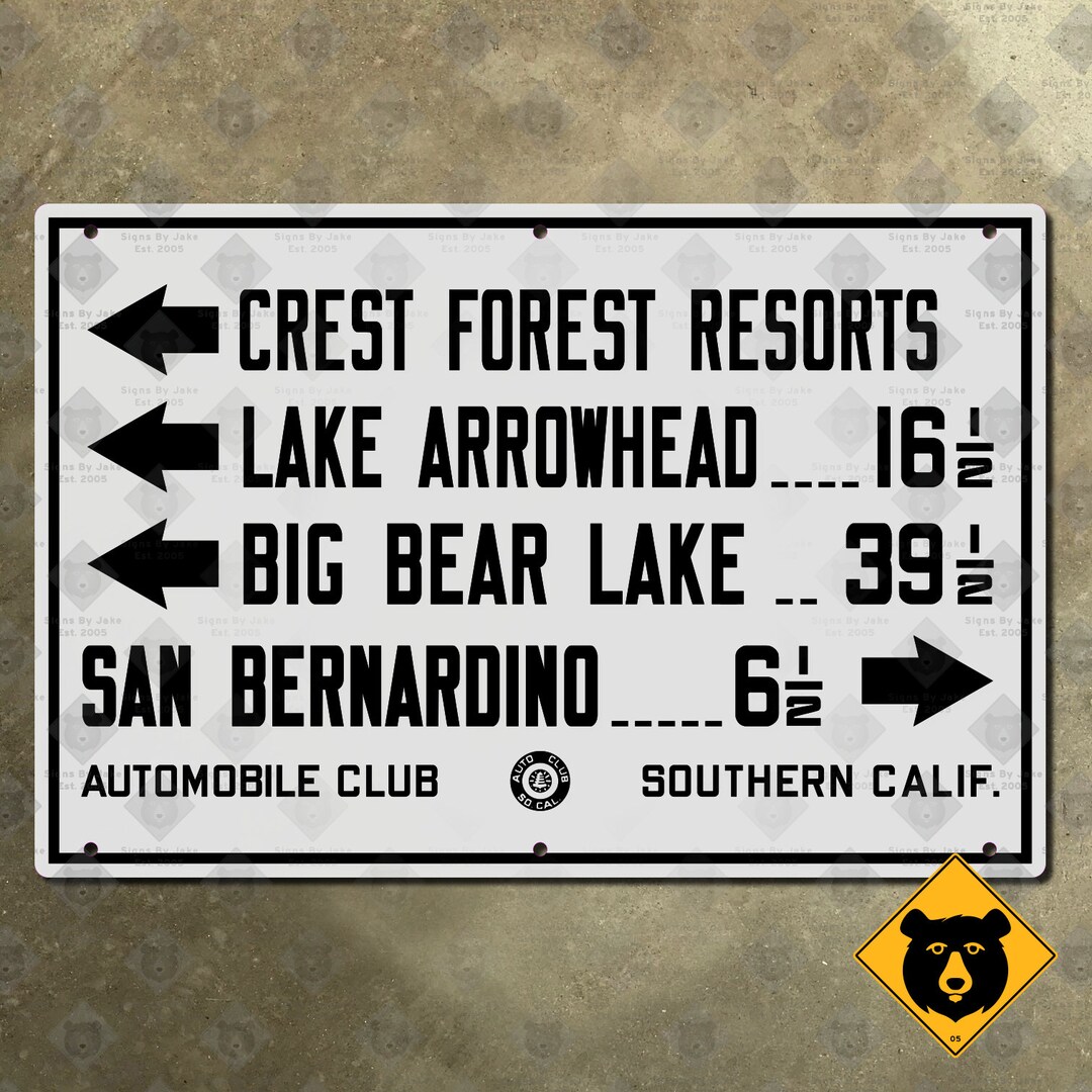California ACSC Crest Forest Resorts Lake Arrowhead Big Bear San ...