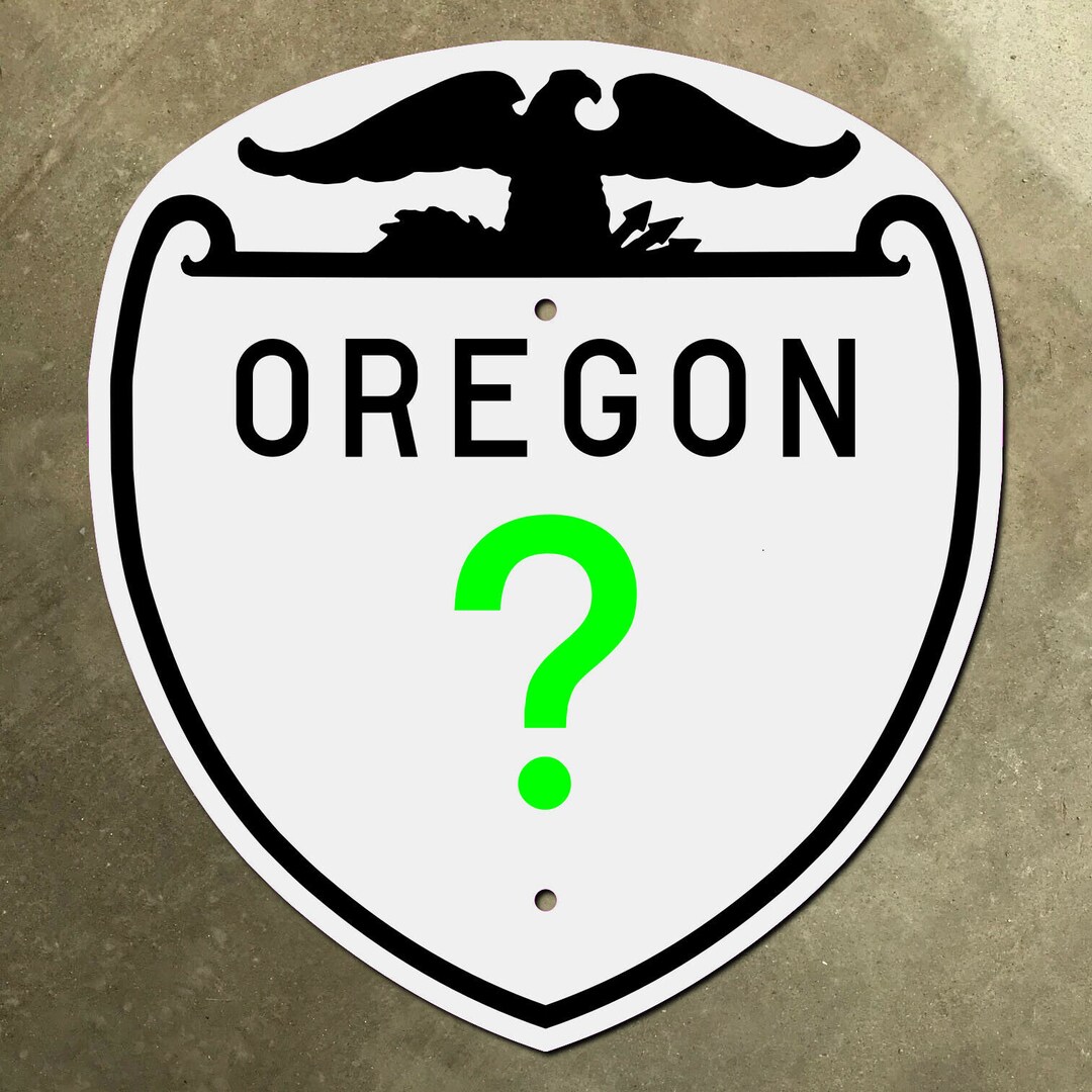 Oregon CUSTOM State Route Highway Marker Road Sign Shield Eagle 1938 - Etsy