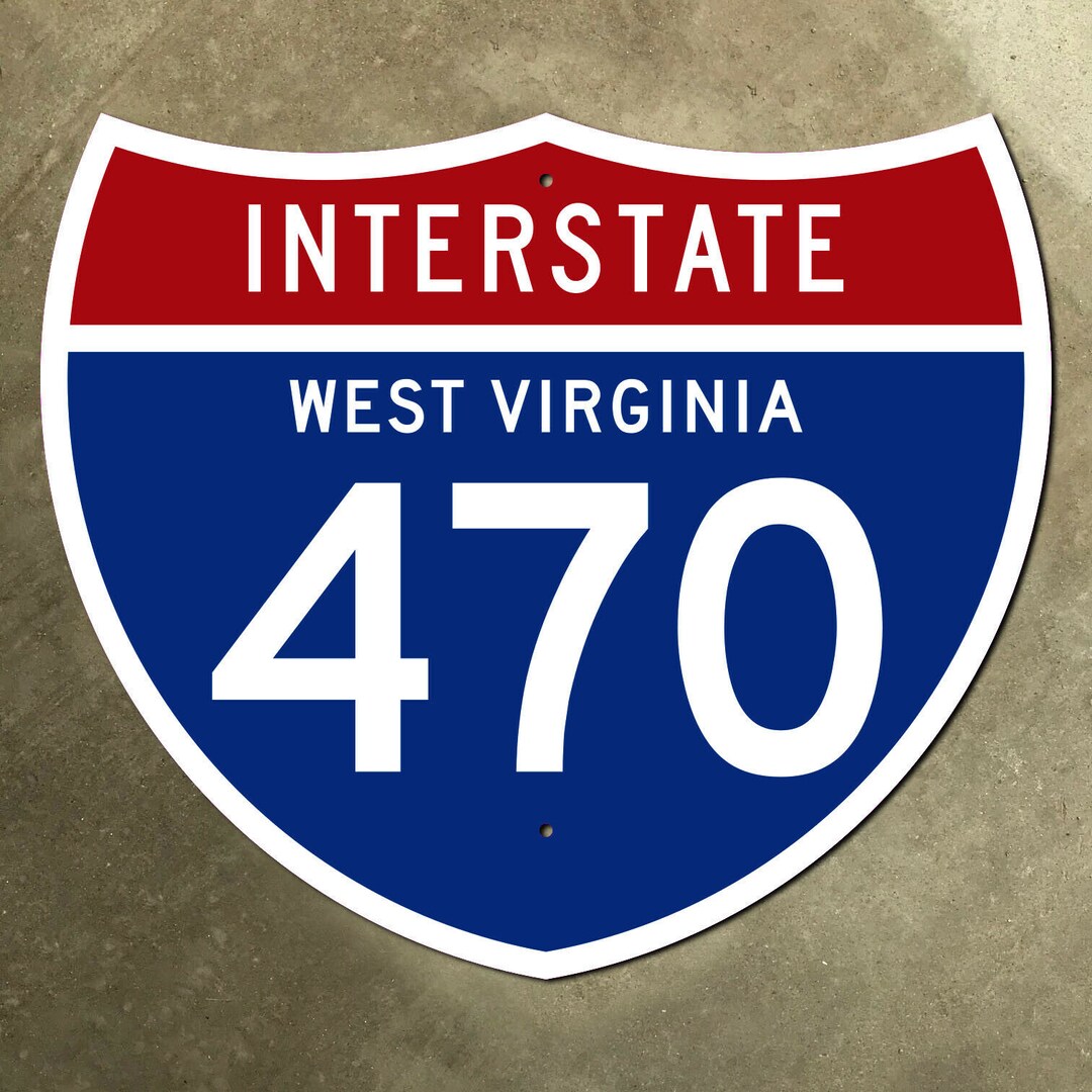 West Virginia Interstate Route 470 Highway Marker Road Sign Wheeling ...