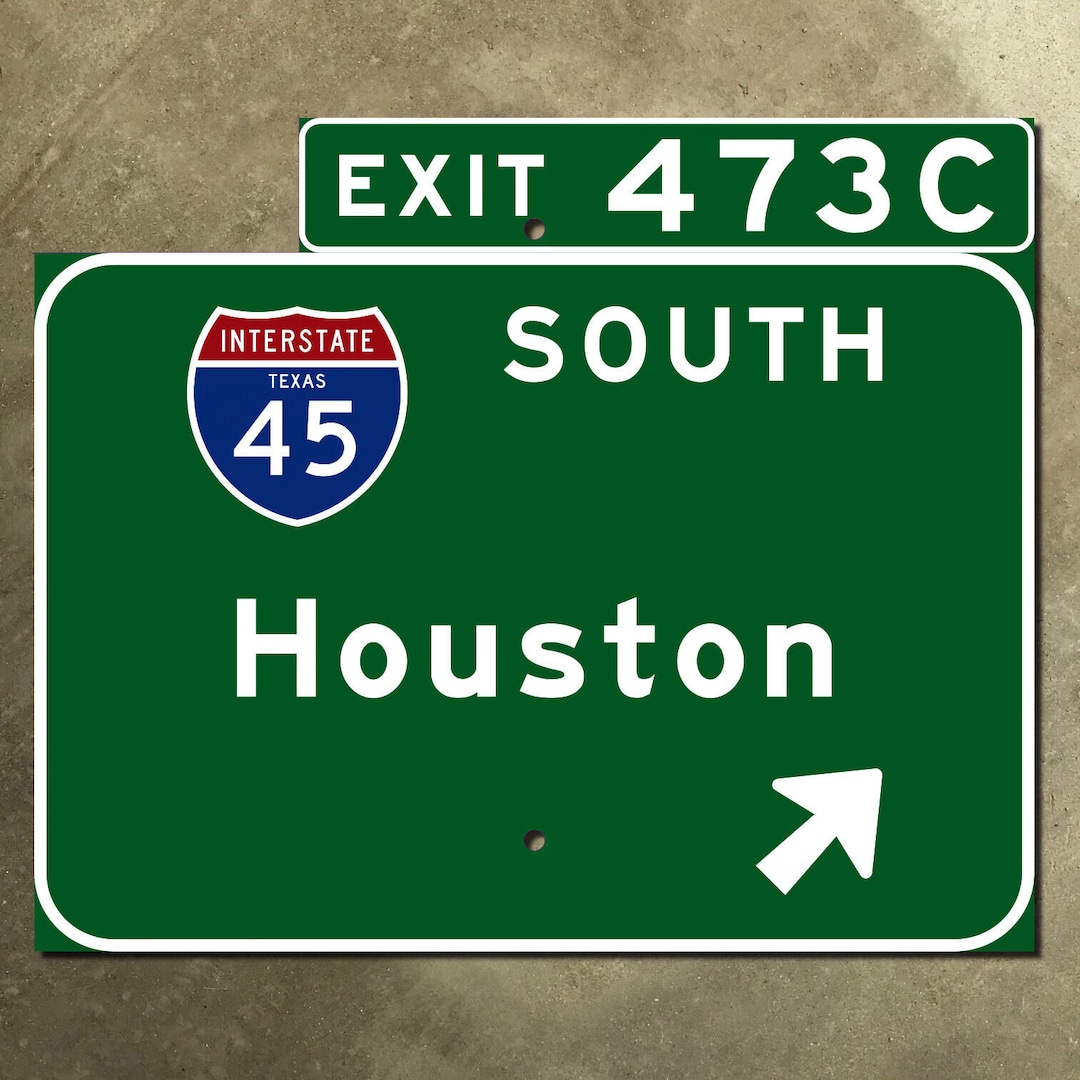Texas Houston Interstate 45 South Exit 473C 1961 Highway Marker Road ...