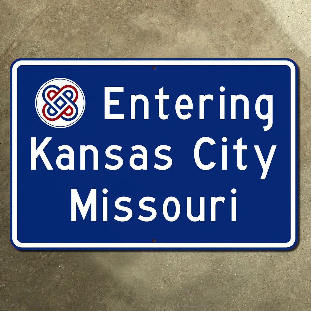 Entering Kansas City Missouri City Line Highway Marker Road Sign 1970s ...