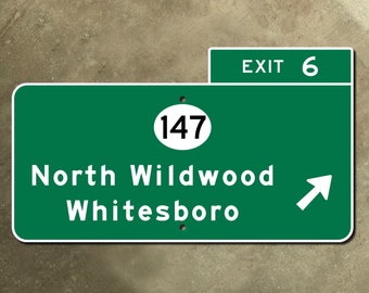 New Jersey Exit Sign - Etsy