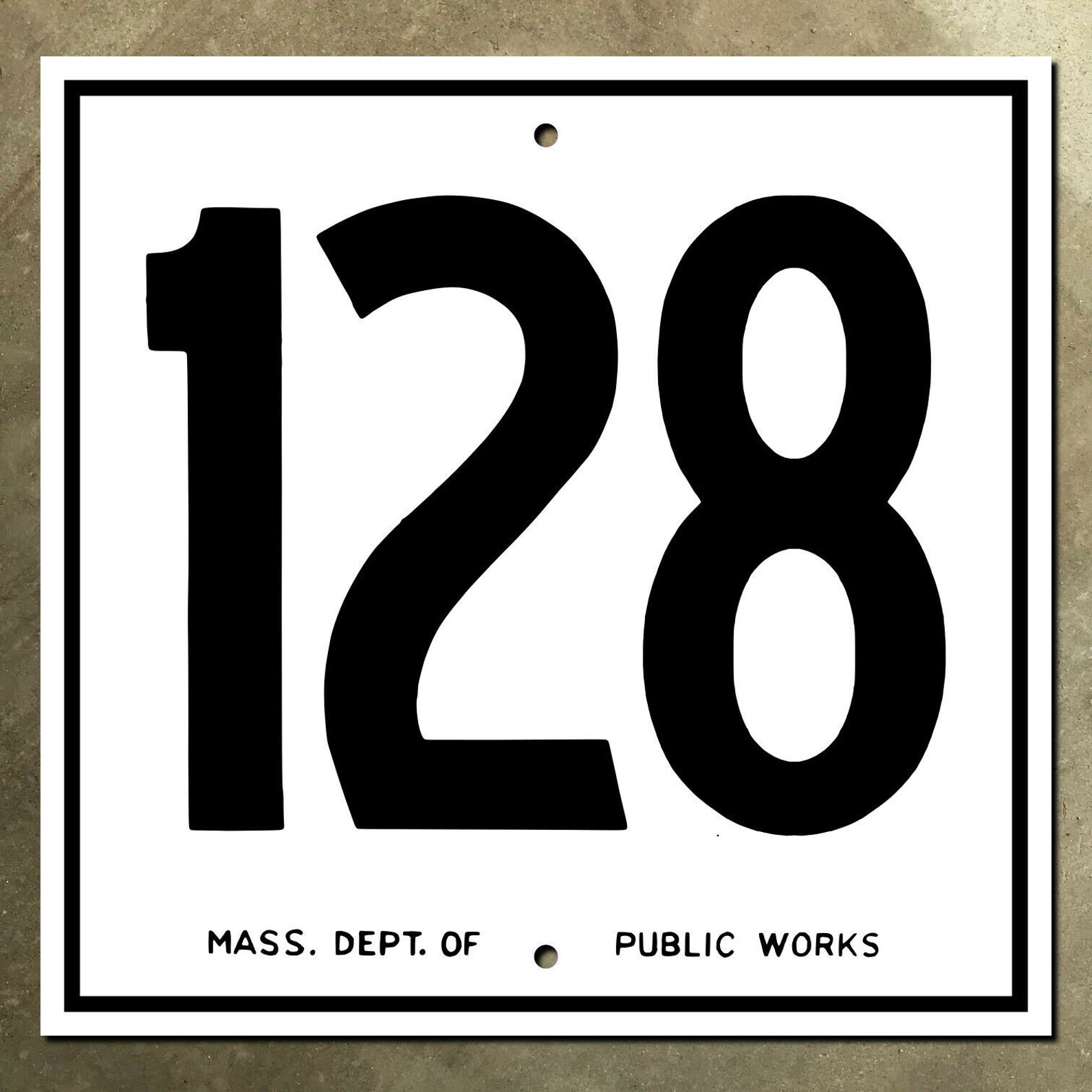 Massachusetts State Route 128 Highway Marker Road Sign 1949 - Etsy