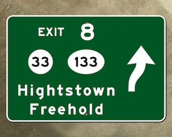 New Jersey Exit Sign - Etsy