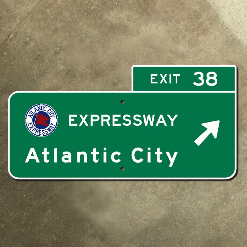 New Jersey Highway Marker Road Sign Atlantic City Expressway Arrow ...