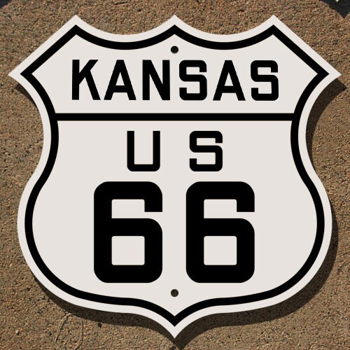 Kansas US Route 66 Highway Marker Sign Mother Road Galena - Etsy