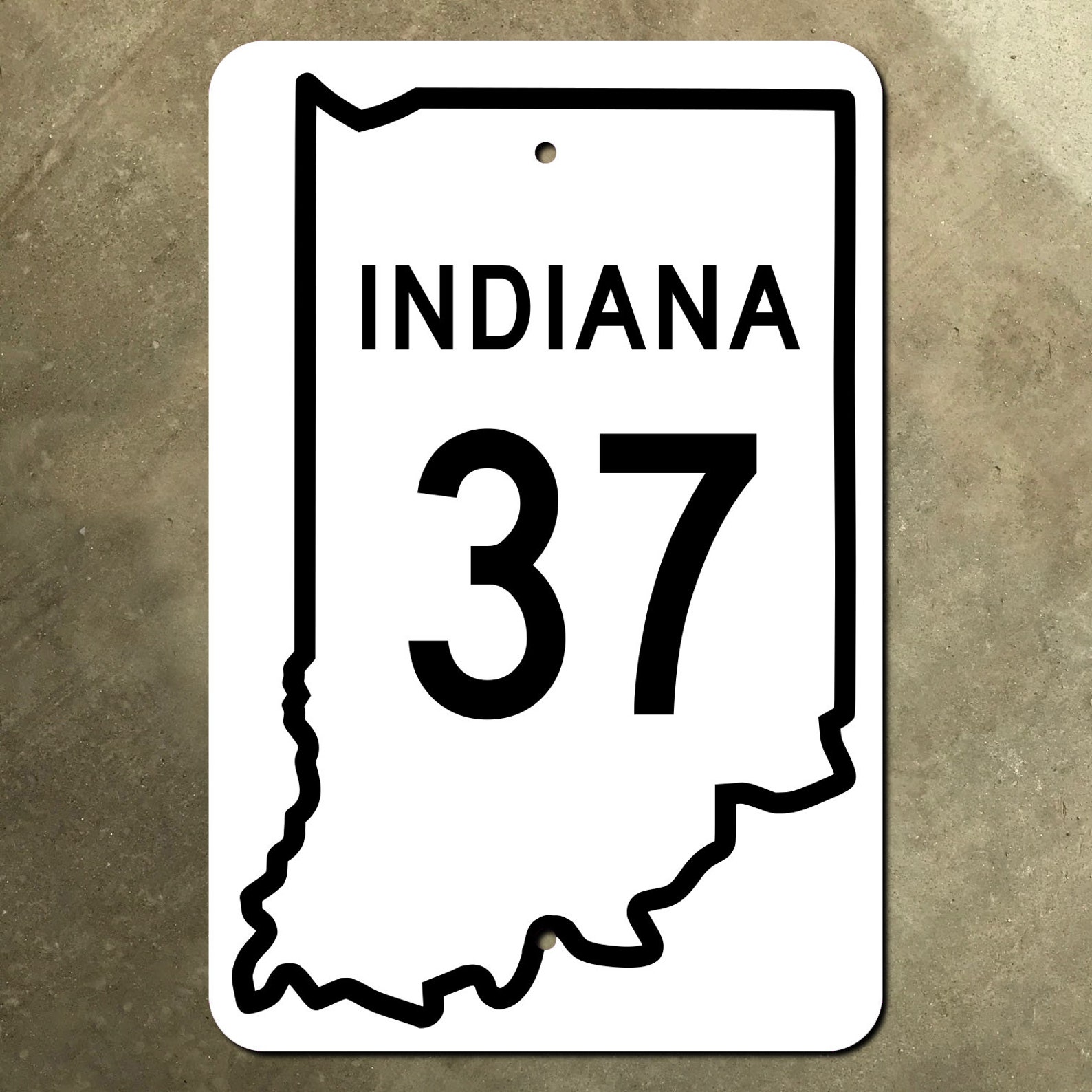 Indiana State Route 37 Highway Marker Road Sign 1955 12x18 Map - Etsy