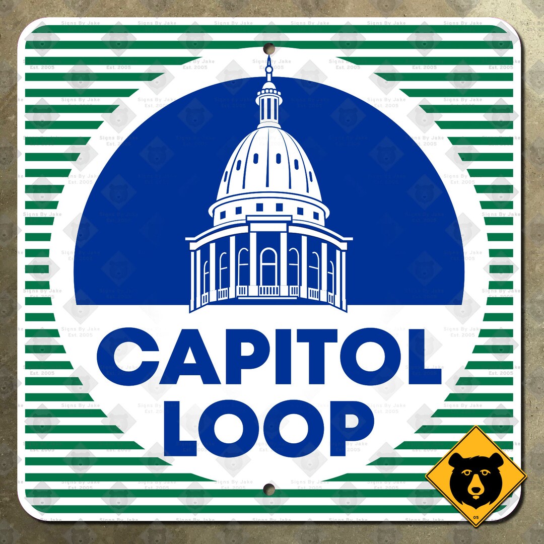 Michigan Capitol Loop Route Marker Lansing Interstate 496 Business Loop ...
