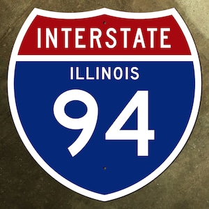 Illinois Interstate Route 94 Highway Marker Road Sign Chicago - Etsy