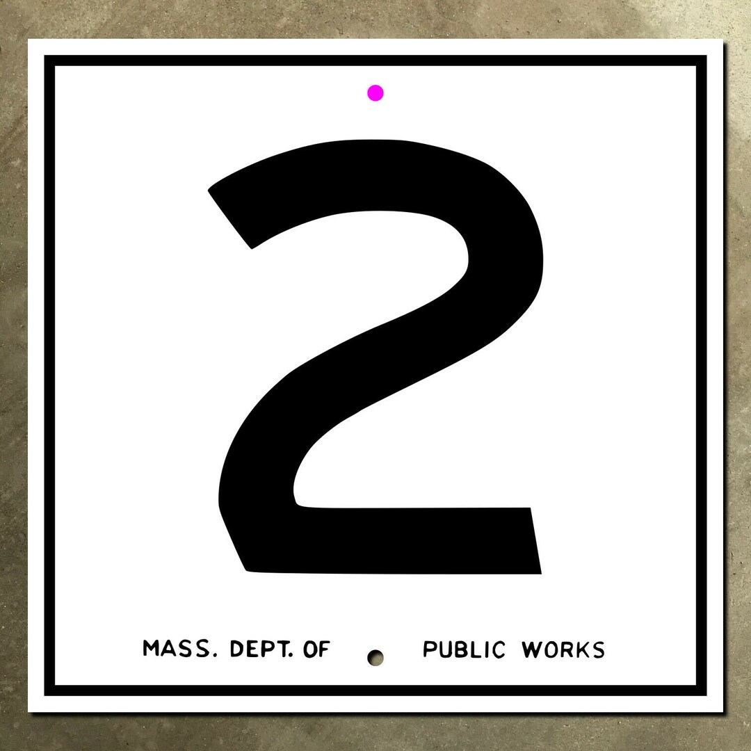 Massachusetts State Route 2 Highway Marker Road Sign 1949 Mohawk Trail ...