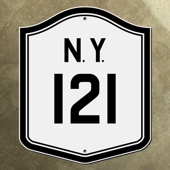 New York State Route 121 Highway Marker Road Sign Shield 1926 | Etsy
