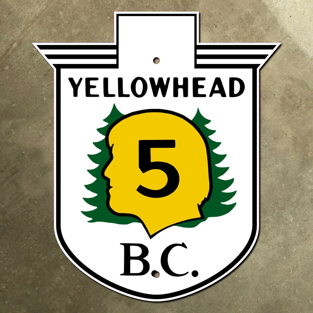British Columbia Yellowhead Highway 5 Route Marker Road Sign Canada ...
