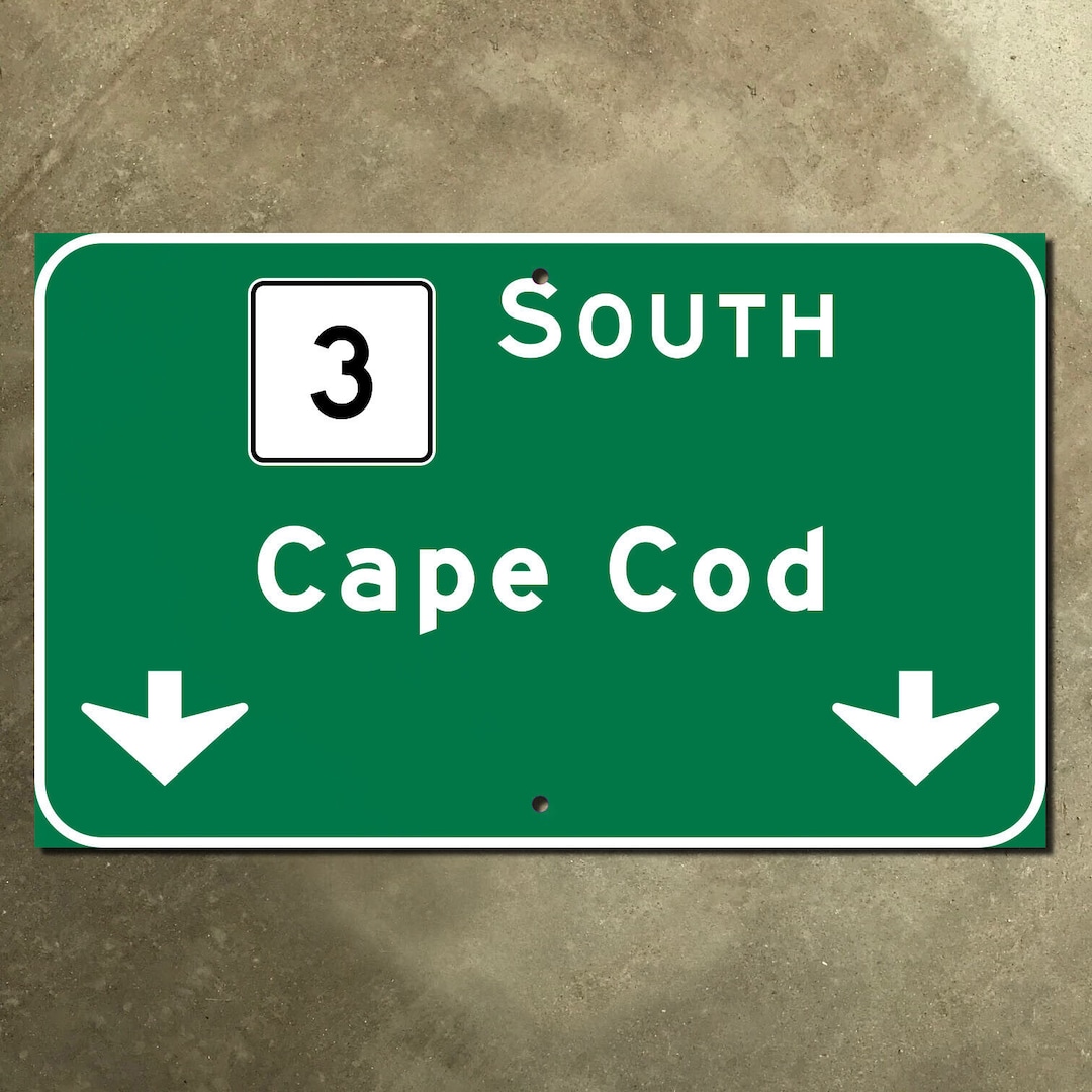 Massachusetts Cape Cod Highway 3 South Road Sign 1990s Marker Guide - Etsy