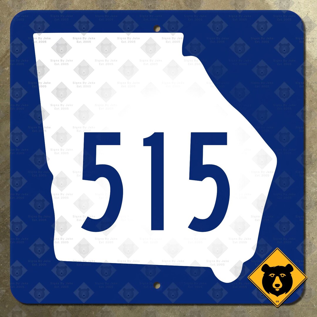 Georgia State Route 515 APD Highway Road Sign 1961 Jasper Blue Ridge - Etsy
