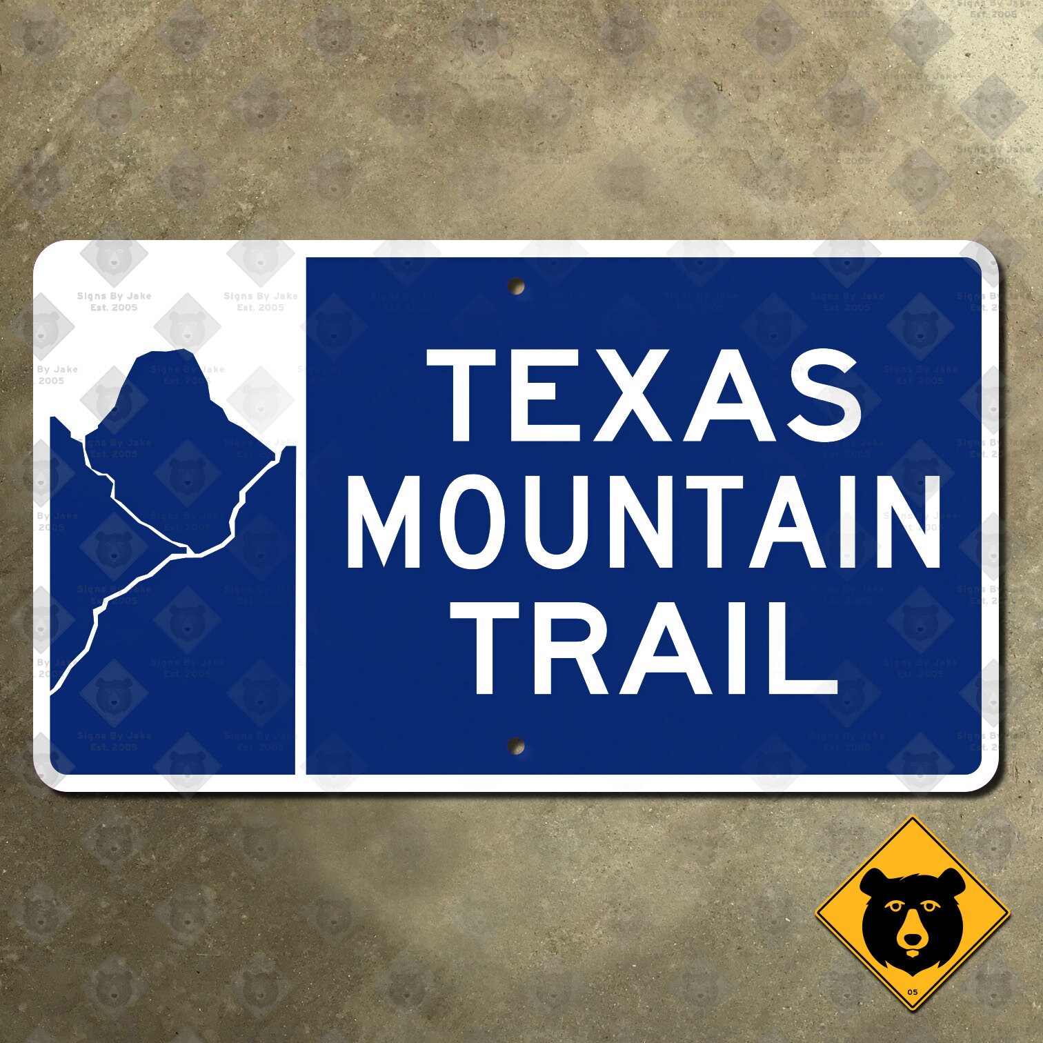 Texas Mountain Trail Highway Road Sign Scenic Route Heritage 1998 - Etsy