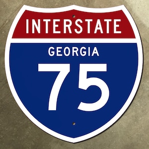 Georgia Interstate Route 75 Highway Marker Road Sign Atlanta - Etsy