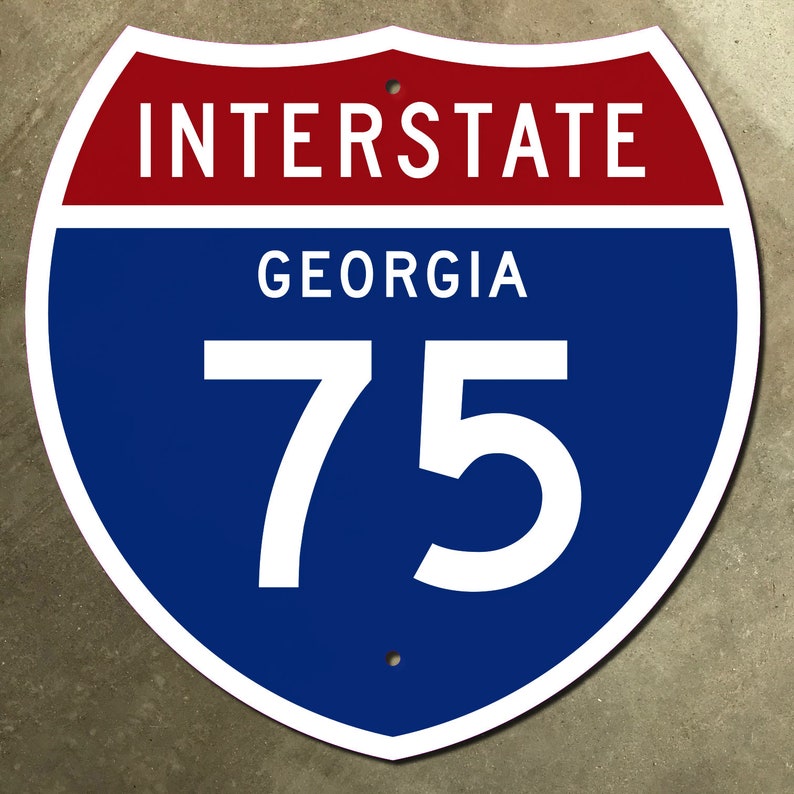 Georgia Interstate Route 75 Highway Marker Road Sign Atlanta - Etsy