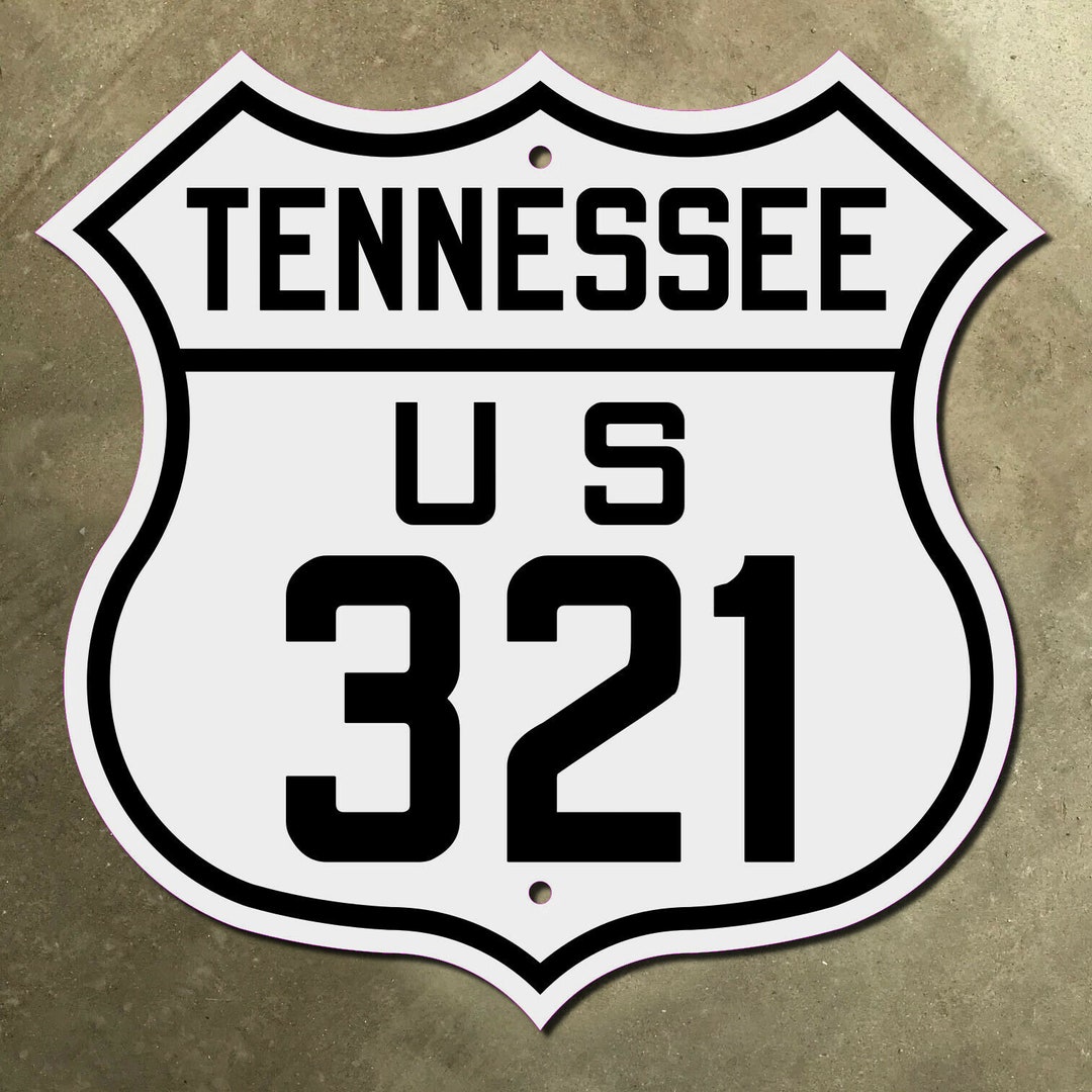 Tennessee US Highway 321 Route Shield Road Sign 1926 Great Smoky ...